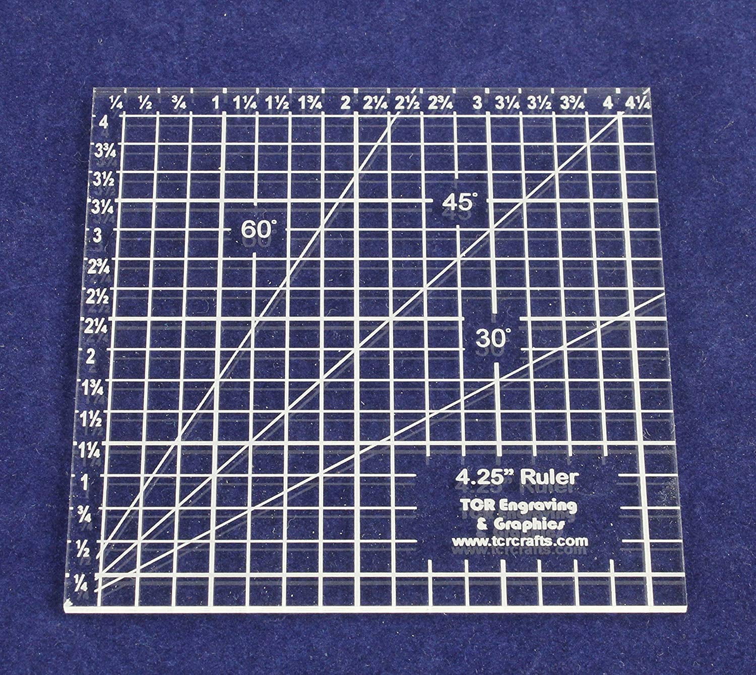4.25" Square Ruler -Acrylic 1/8" - Quilting/sewing - Walmart.com