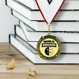 Master of Sarcasm Novelty Stars Design Medal | Funny Coworker or Family ...