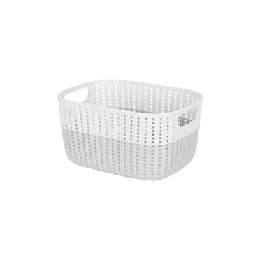 Simplify 2-Tone Decorative Medium Storage Basket in Grey - Walmart.com