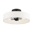 Livex Lighting Venlo 14" 4-Light Modern Metal/Fabric Semi Flush Mount ...