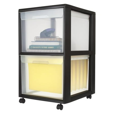 Sterilite 2-Drawer File Cart, Black - Walmart.com