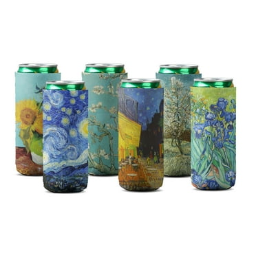 12-Pack Neoprene Can Cooler Sleeves for Soda, Soft Drinks, Beverages ...