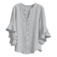 BOOMNY Baby Girls 3/4 Sleeve Linen T-Shirts V Neck Solid Color Tee Tops ...
