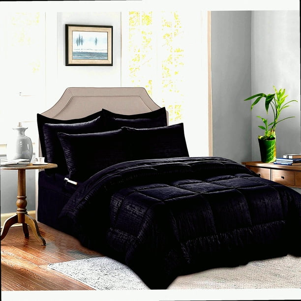 Bamboo Comfort 8-Piece Bed Set - Silky-Soft Cozy Complete Set with Storage Pockets - Full/Queen ...