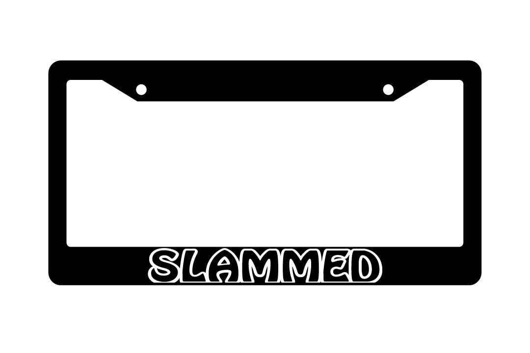 Slammed Black Plastic License Plate Frame JDM - Walmart.com