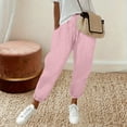 BONIXOOM Women’sTrousers, Drawstring Elastic Waist Linen Straight Leg ...