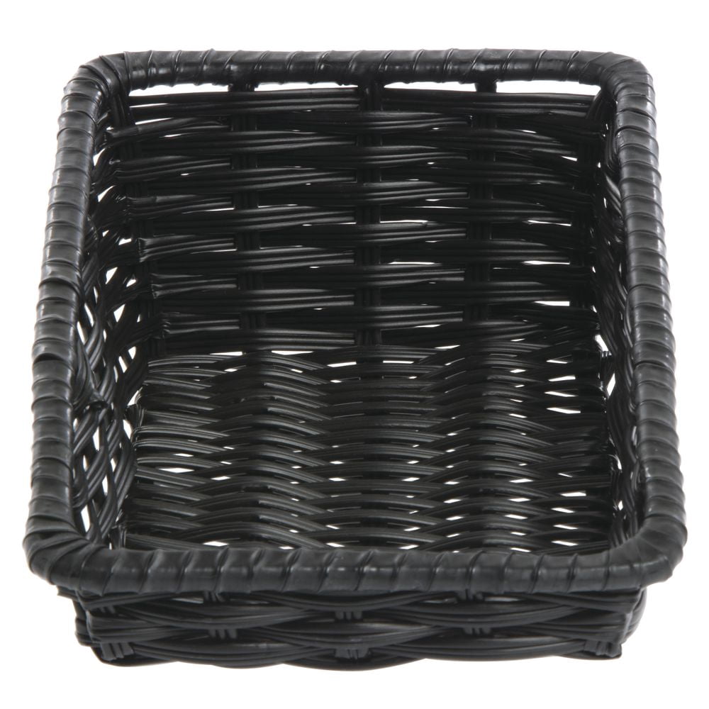 HUBERT® Storage Basket Rectangular Black Plastic - 7 1/2"L x 12"D x 1 1 ...