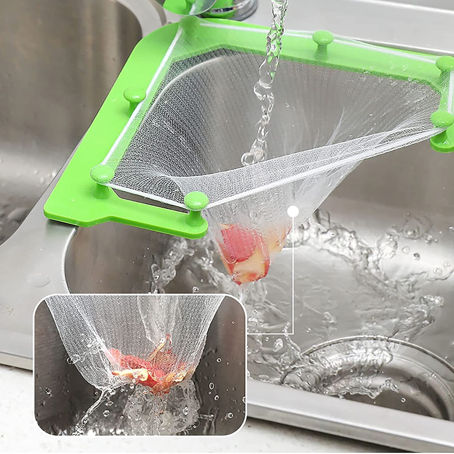 Kitchen Sink Triangle Tri-Holder Filter, Kitchen Sink Strainer ...