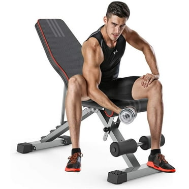Weider XR 5.9 Adjustable Workout Bench with 4-Roll Leg Lockdown, 410 Lb ...