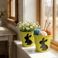 Easter Iron Bunny Candy Bucket Metal Storage Container Children's Gift ...