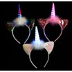 LED Lights Polka Dot Bow Headband Plastic Light up Blinking Rave Ribbon ...