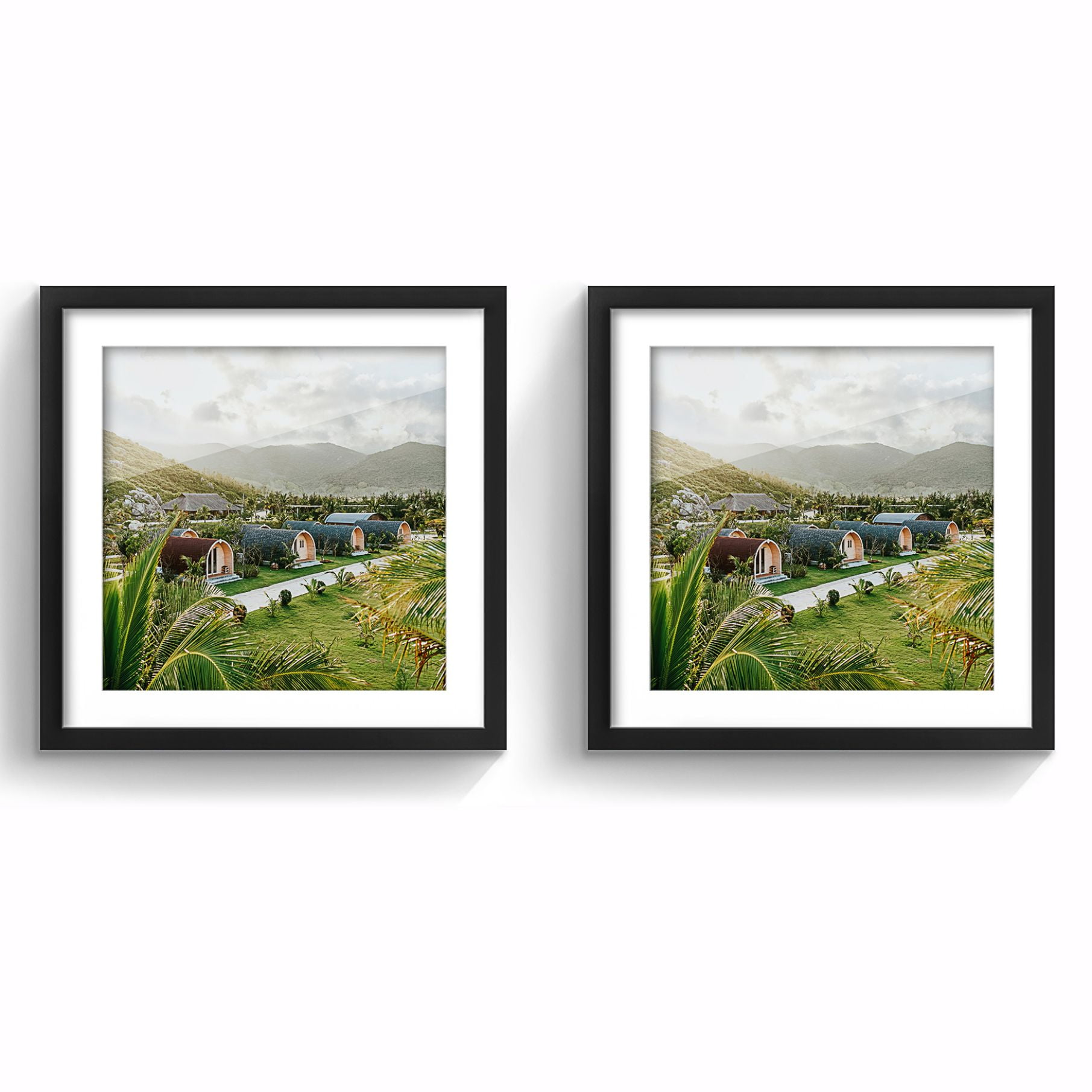 14x14 Picture Frames,Set of 2, Display 8"x8" Photo Frame with Mat or 12 ...