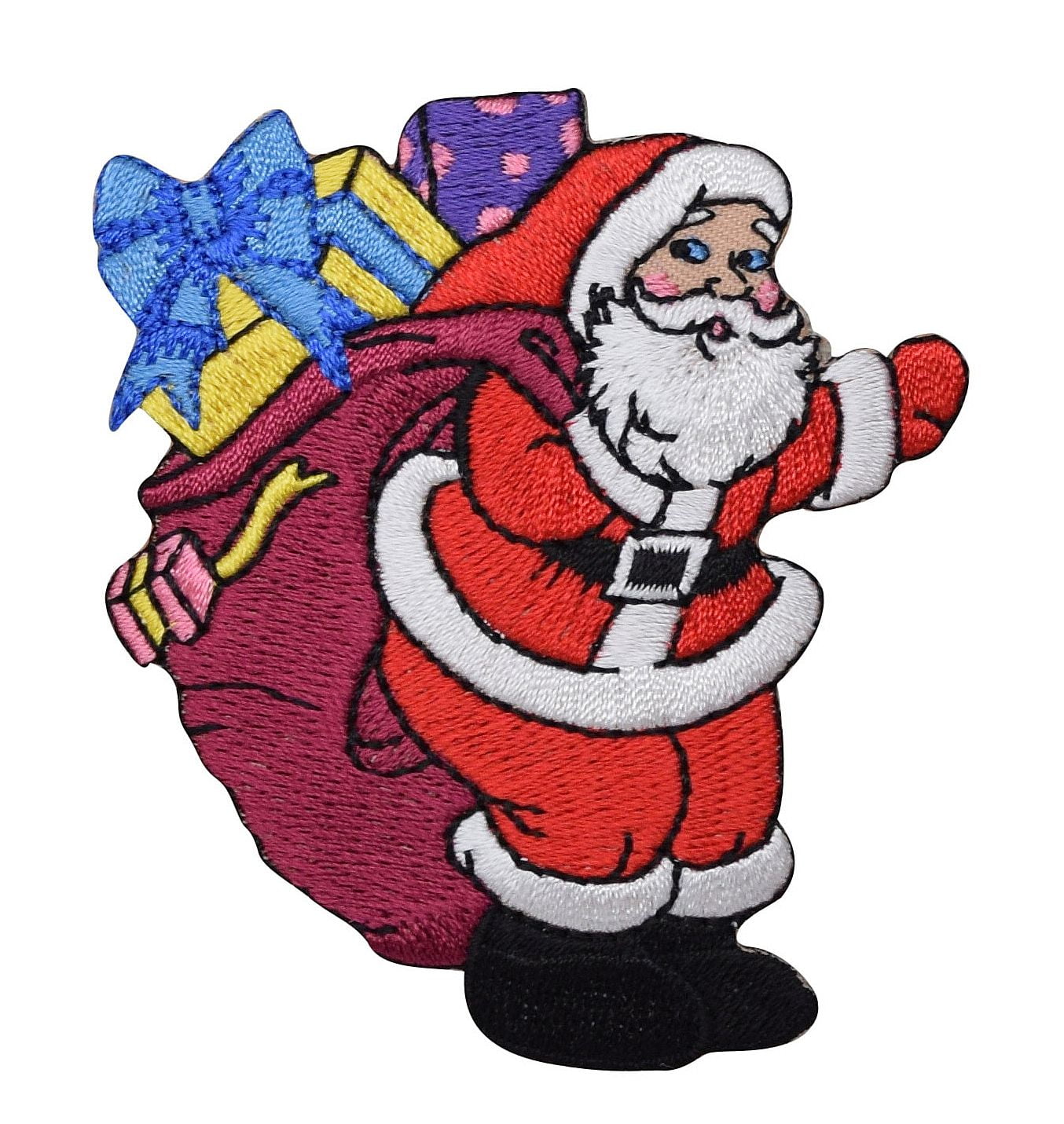 Santa - Facing Right - Gift Bag/Presents - Christmas - Iron on ...