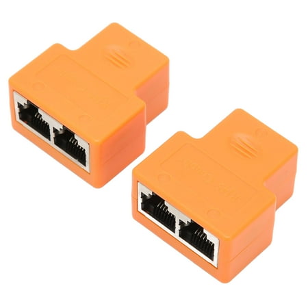 RJ45 Splitters Connector, Stable Signal Transmission Orange ...