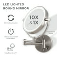 Zadro Lighted Wall Mounted Makeup Mirrors w/ Magnification & Cordless ...