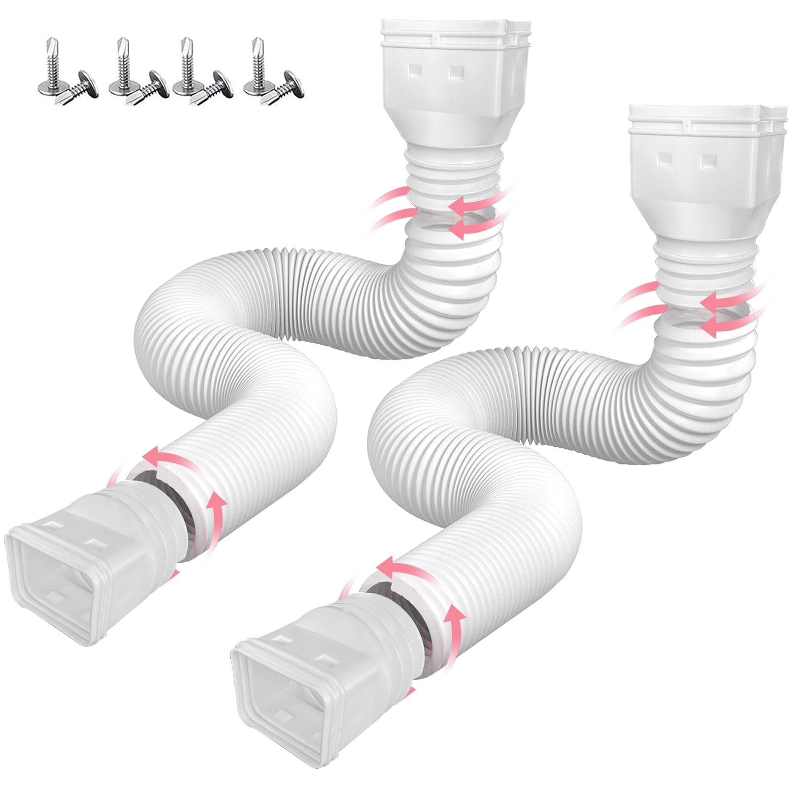 CZS 2 Pack Gutter Downspout Extensions, Downspout Extender - Rain ...