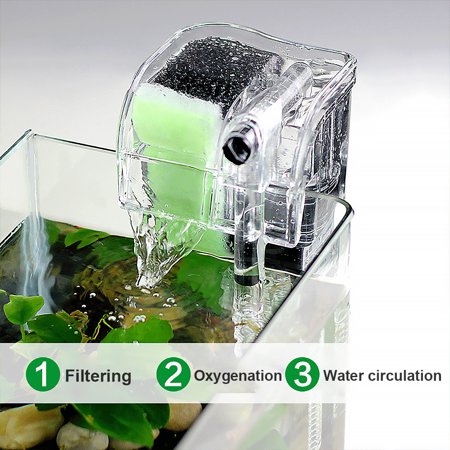 TB&W 3 in 1 Hang External Waterfall Constant Current Filter Aquarium ...