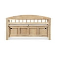 Linon Aria 52" Storage Bench, Natural Wash, Ample Interior Storage ...