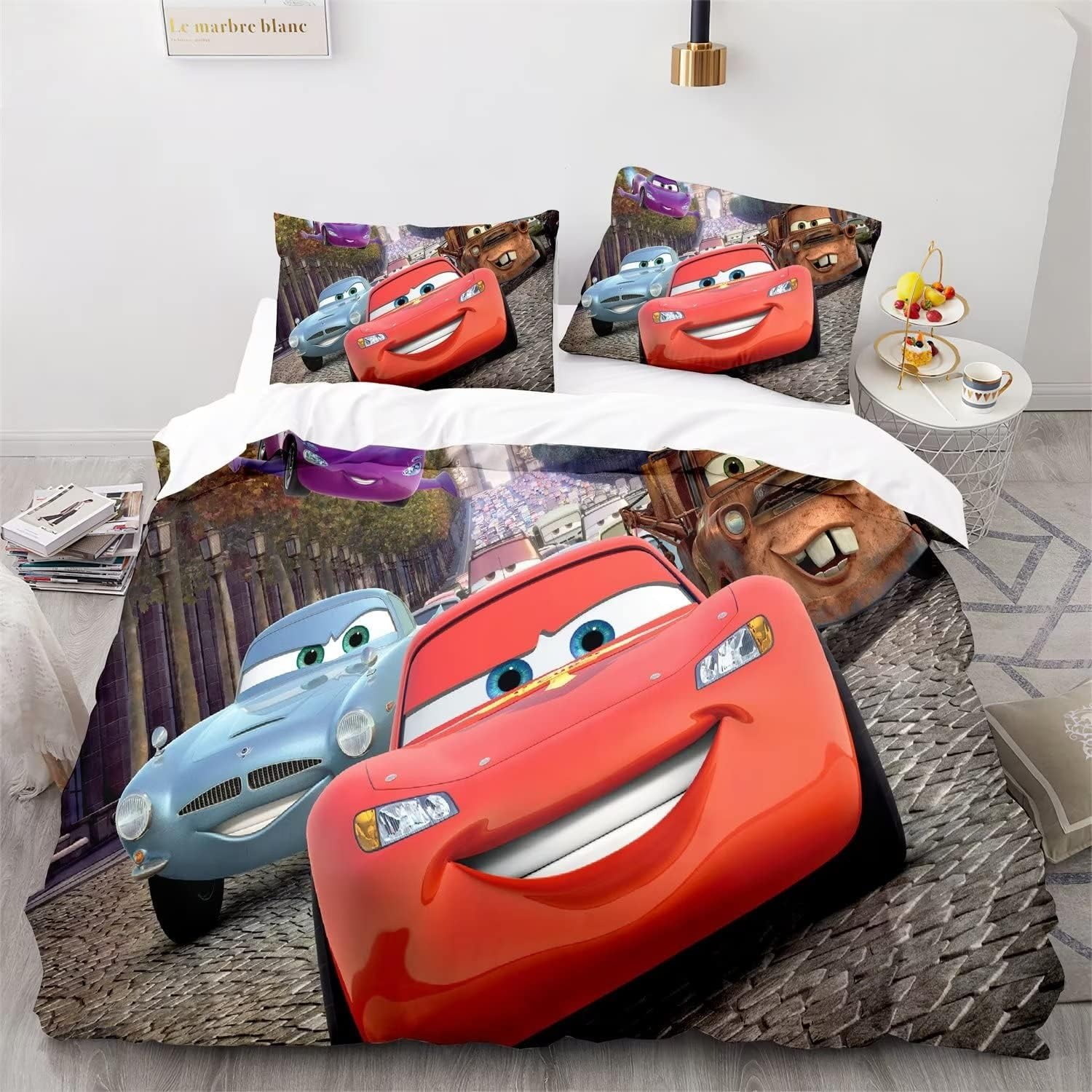 Click here for Yingd Cars Mcqueen Duvet Cover Bedding Set Soft Po... prices