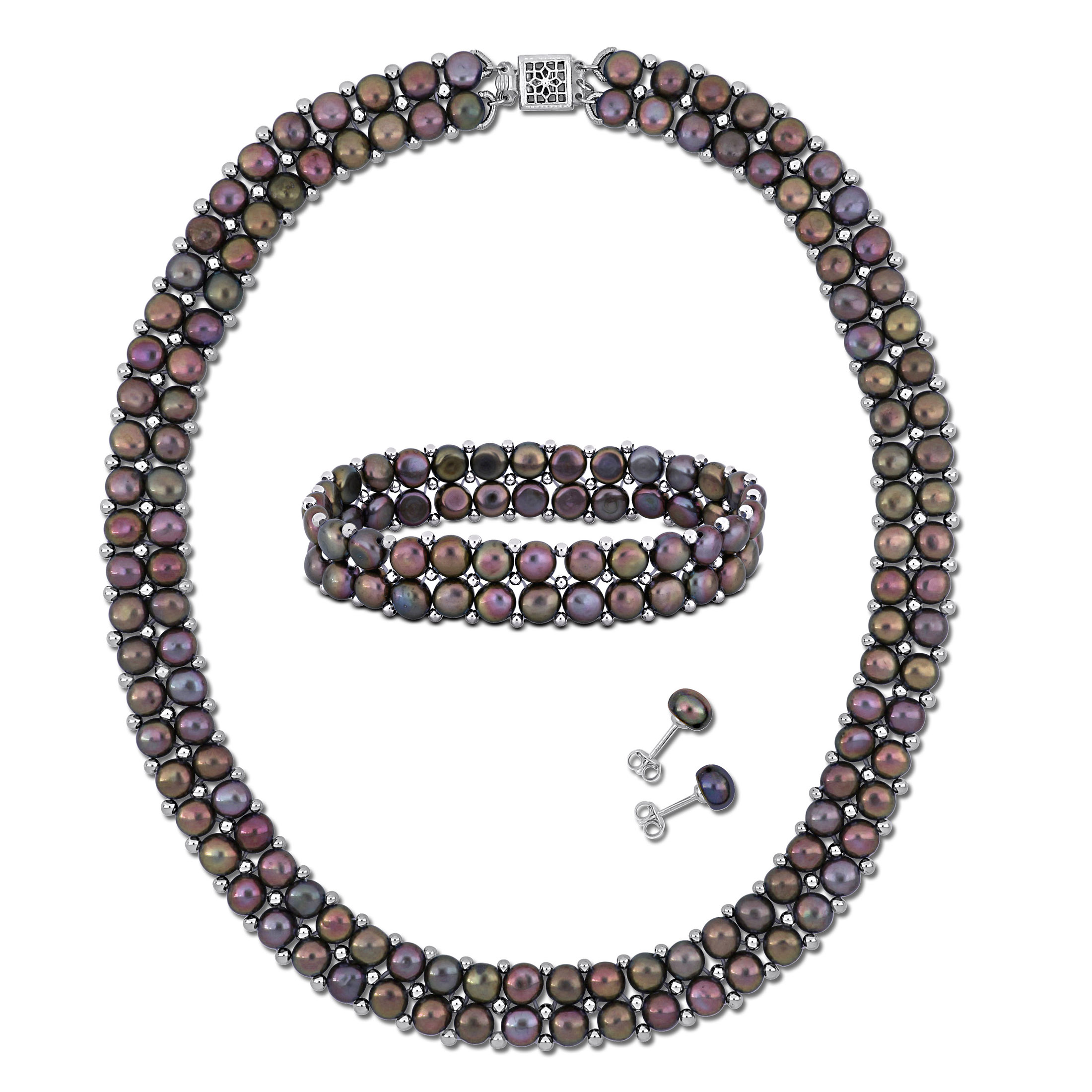 Teen Girl Gold 4-piece Watch-Bracelet-Necklace-Earrings Jewelry Set ...