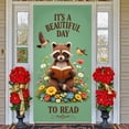 Cute Animal Reading Theme Banner Colorful Floral Nature Background ...