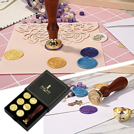 Clairlio Creative Fire Paint Seal Set Gift Packaging Wax Stamp Kits for ...