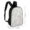 Abstract Handwritten Notes Backpack 17 Inch Laptop Bag Large Capacity ...