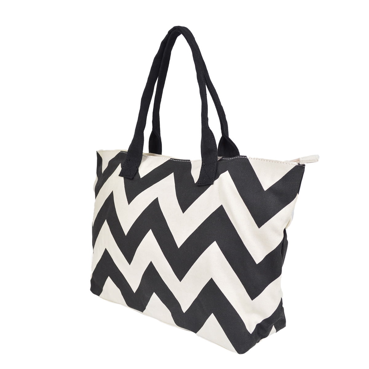 Premium Chevron Zig Zag Canvas Tote Shoulder Bag Handbag - Walmart.com