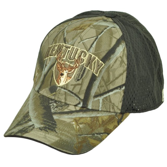 Kentucky State Realtree Camouflage Camo Jersey Mesh Hat Cap Flex Fit ...