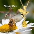 AOBOCO Bee Necklace for Women 925 Sterling Silver 18K Gold Plated ...