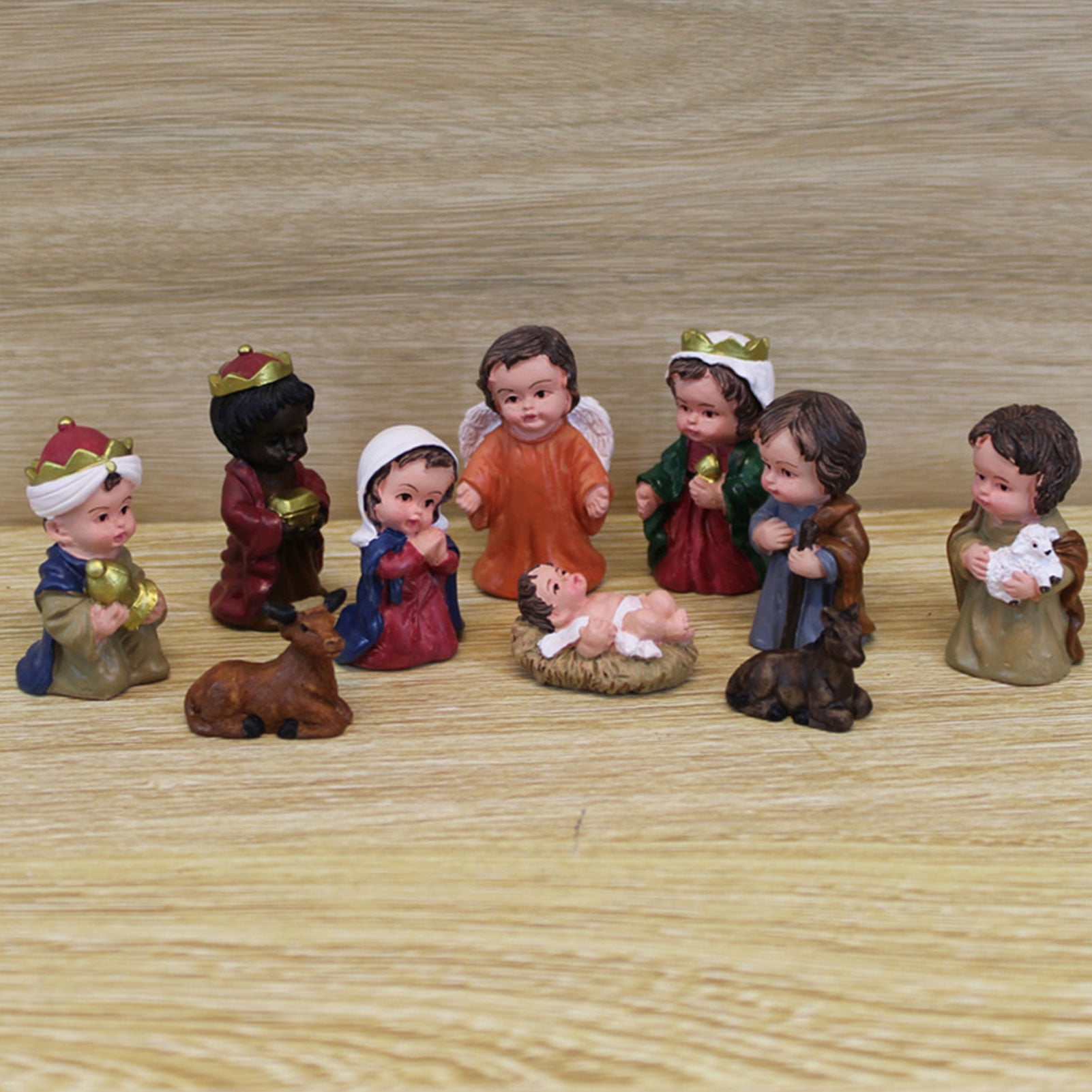 Buy MINOCOOL 10-Piece Cute Nativity Set - Christmas Manger Scene ...