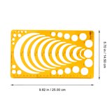 2pcs Plastic Stationery Measuring Tool Painting Ruler Design Template ...