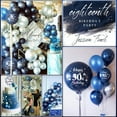 Navy Blue 50th Birthday Decorations For Men Navy Blue Silver Happy