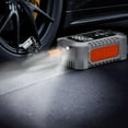 Silver Air Pump for Car Tires - Portable Compressor with Digital ...