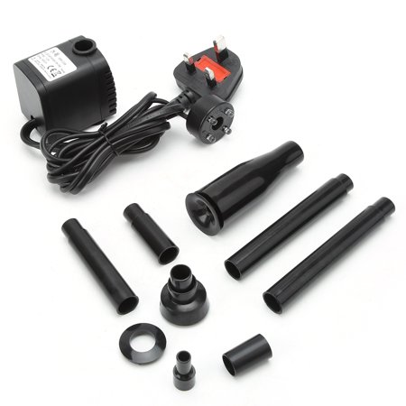 Plastic 3 in 1 600L/H 8W Aquarium Fish Tank Submersible Pump with Light ...