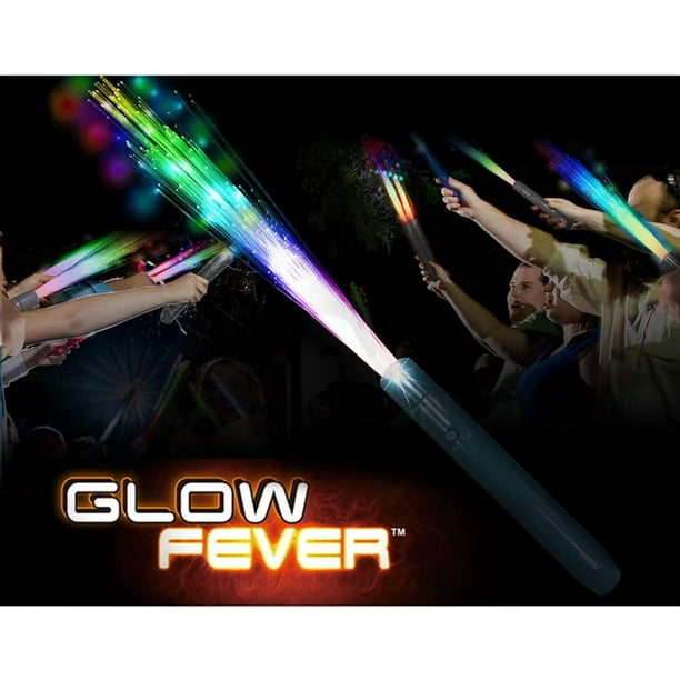 HHHC Light Up Fiber Optic Stick Glow Wand LED Magic Wand for Birthday ...