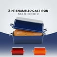 2 in 1 Enameled Cast Iron Bread Pan with Lid, Perfect Bread Oven, Loaf ...