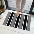 Black White Stripes Door Mat 20x31.5 Inch Lines Modern Vertical Stripes ...