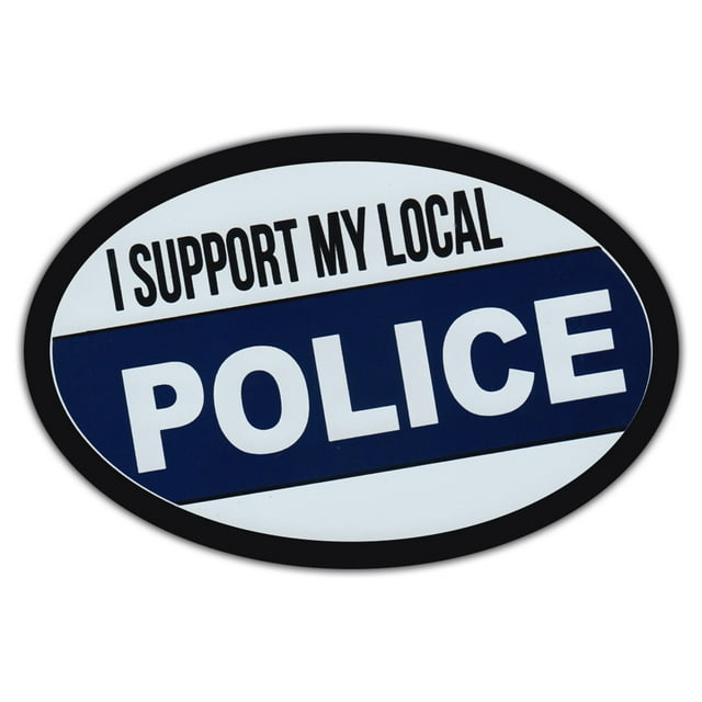 Oval Car Magnet - I Support Local Police - Support Law Enforcement ...