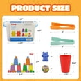 BMAG 60 Pieces Counting Bears Set with Matching Sorting Cups Tweezers ...