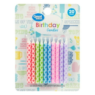Birthday Candles, Assorted, 24ct - Walmart.com