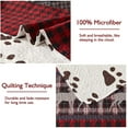 Green Essen Lodge-Style Twin Size Quilt Set with Moose & Bear Design ...