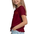 ITSAME Girls Ruffle T-Shirts Short Sleeve Breathable Crewneck Tees ...