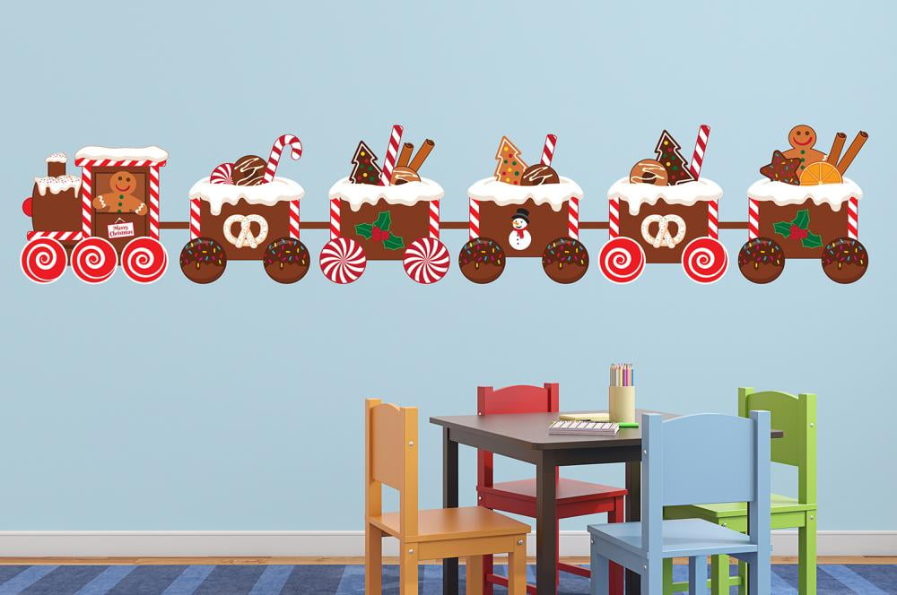 Christmas Gingerbread Train Wall Decal Sticker Set by Wallmonkeys Peel ...