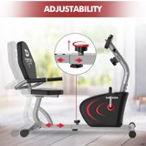 Pooboo Recumbent Exercise Bikes Sit Down Stationary Bicycle Magnetic Resistance Indoor Cycling ...