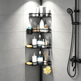 ACDANC Shower Caddy with Tension Pole: 4 Tier Adjustable L-Shaped ...