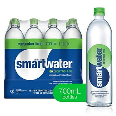 smartwater electrolye vapor-distilled water bottles in cardboard box ...