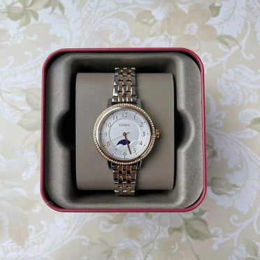 Fossil Women's Virginia Three-Hand Day-Date, Rose Gold-Tone Stainless ...