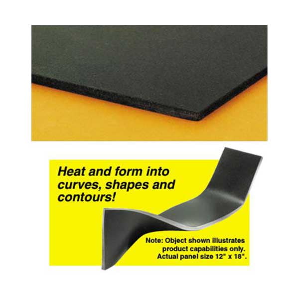 Curvable PVC Board, Black, 12 Inches x 18 Inches x 3mm (1/8 Inch) Thick ...