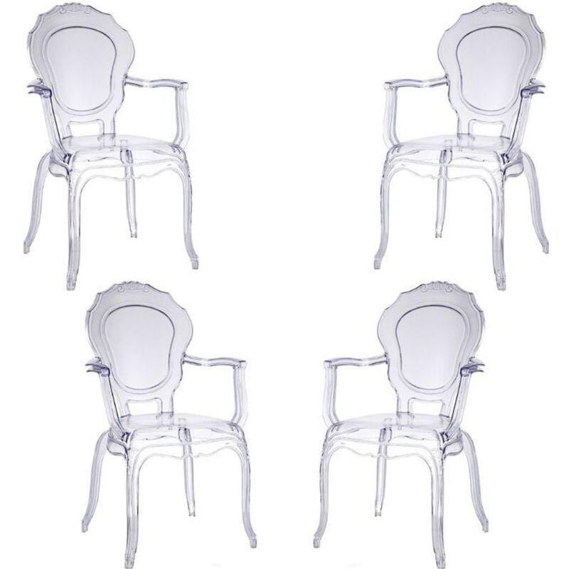 Click here for Take Me Home Furniture Set Of 4 Clear Acrylic Dini... prices